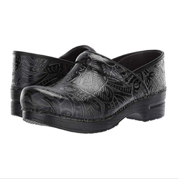 Dansko | Shoes | Dankso Professional Black Leather Tooled Clogs | Poshmark